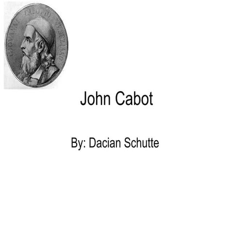 John cabot | PPT