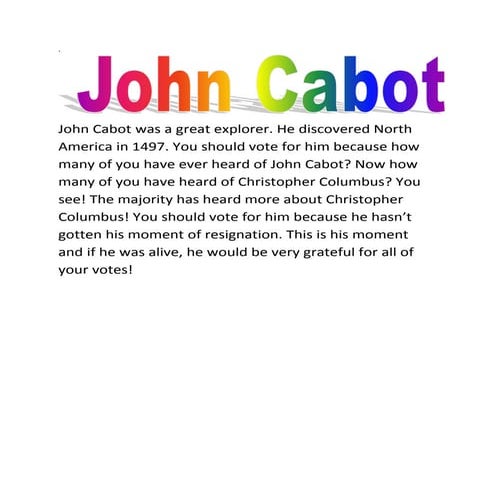 John cabot | PDF
