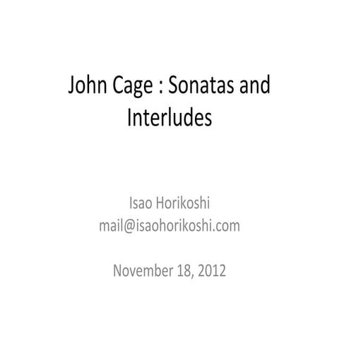 John cage project | PPT