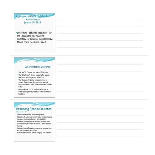 The SIAS process the importance of the individual support plan (ISP ...