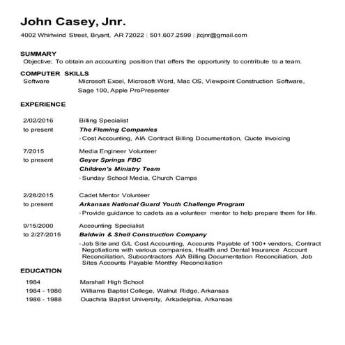 John Casey Resume | PDF