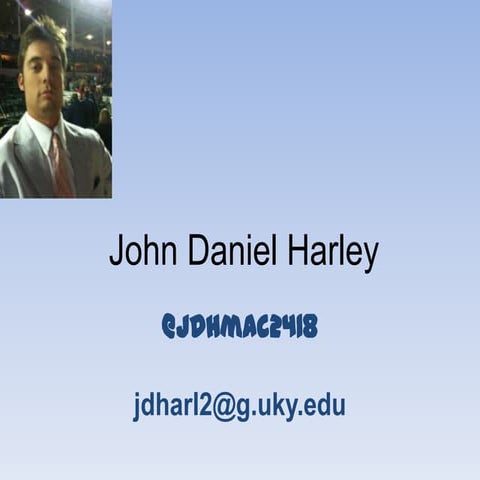 John Daniel Harley resume | PPTX