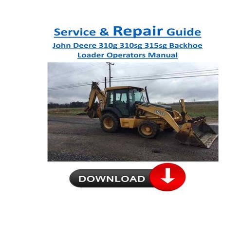 John Deere 315sg Operator Maintain Manual | PDF