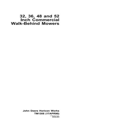 John Deere 32 Inch Commercial Walk-Behind Mower Service Repair Manual.pdf