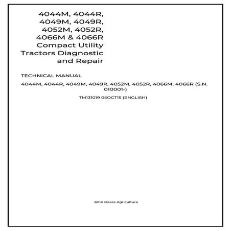 John Deere D125 D130 D140 D150 Lawn Tractors Service Repair Manual.pdf