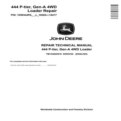 John Deere 410E II Articulated Dump Truck Service Manual.pdf