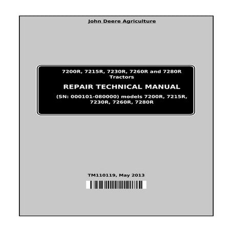 John Deere Tractor 6403 and 6603 2WD or MFWD Repair Manual TM6024 PDF.pdf