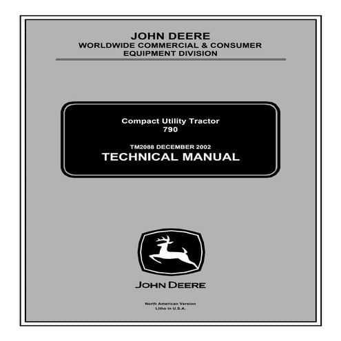 John deere 4410 compact utility tractor service repair manual | PDF