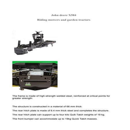 John deere x584 | PDF