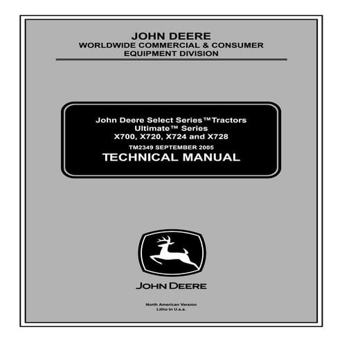 John deere mid mount z-trak 777 mower service repair manual (tm2077) | PDF