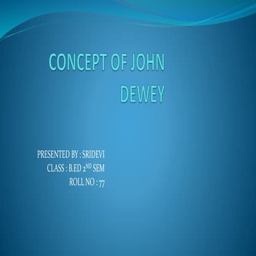 John dewey | PPTX