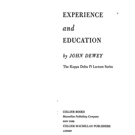 John dewey experience and education - chapter 1 | PPT