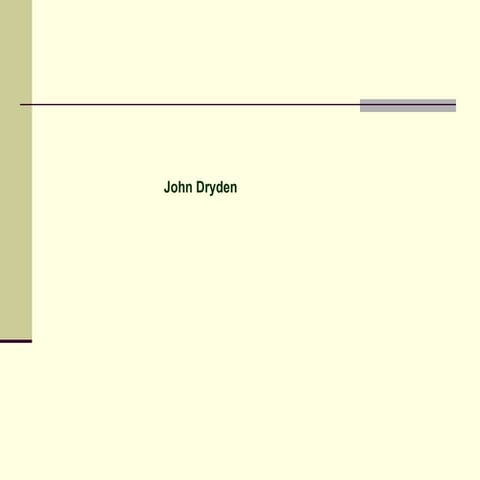 John dryden | PPT