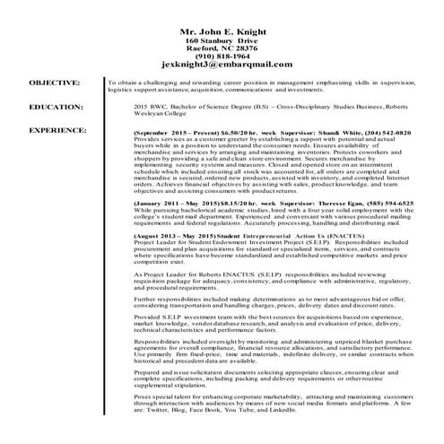 Carter Dougherty Resume June 2015 | DOCX