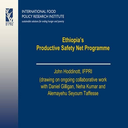 Ethiopia's Productive Safety Net Programme | PPTX