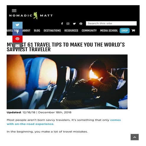 MY BEST 61 TRAVEL TIPS TO MAKE YOU THE WORLD’S SAVVIEST TRAVELER | PDF