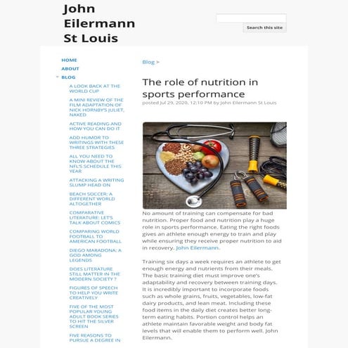 The role of nutrition in sports performance | PDF