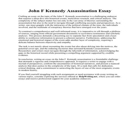 John F Kennedy Assassination Essay.pdf
