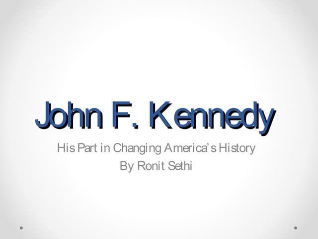 John F. Kennedy (JFK) | PPTX