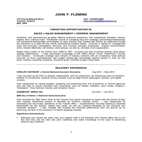 John fleming resume | PDF