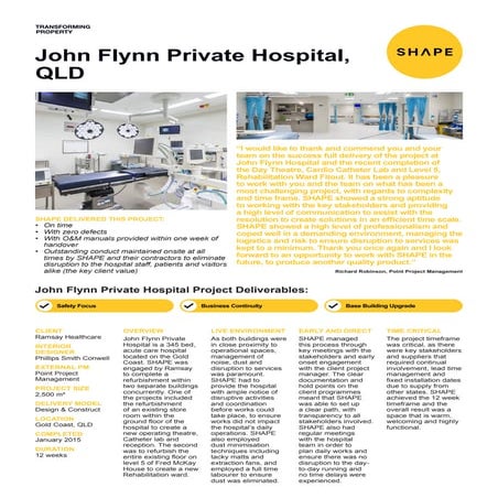 John Flynn Private Hospital | PDF