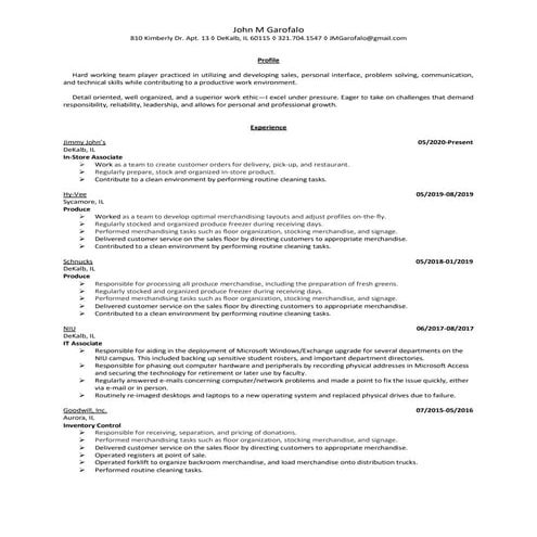 Resume II | PDF