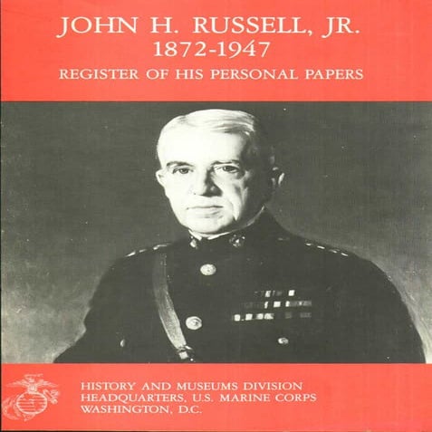 John h. russell, jr. 1872 1947 register of his personal papers | PDF