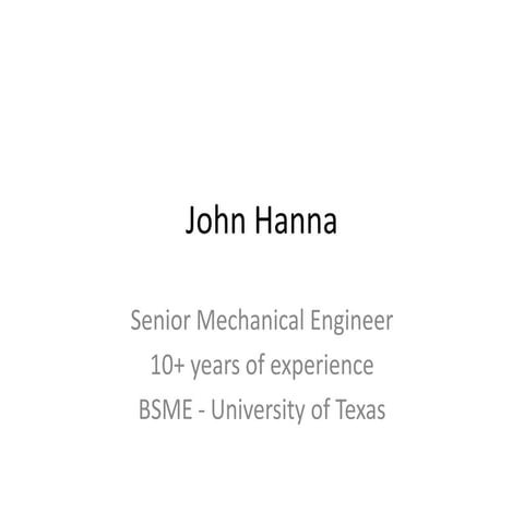 John Hanna Portfolio 12 29 09 | PPT