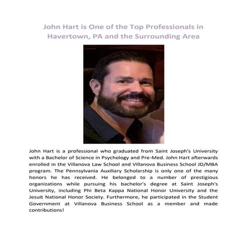 John Hart is One of the Top Professionals in Havertown, PA and the ...