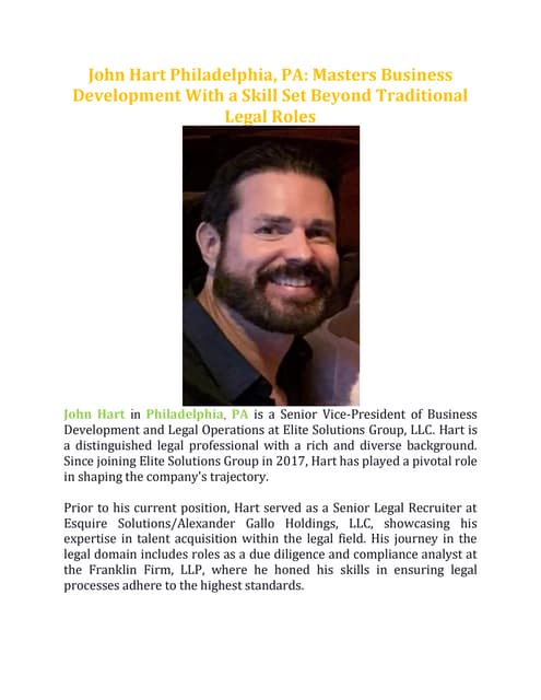 John Hart Has Established Himself as One of Pennsylvania's Top Legal ...