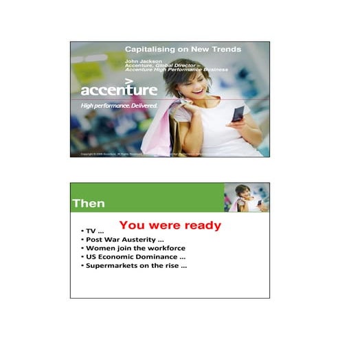 Accenture Consumer Behavior Research: The value shake-up | PDF