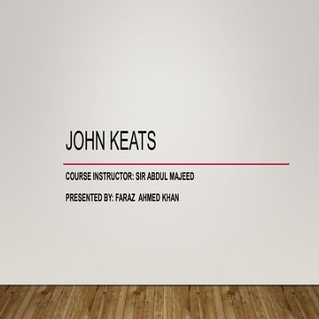 John keats | PPTX