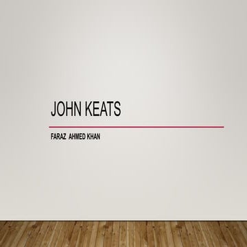John keats | PPTX