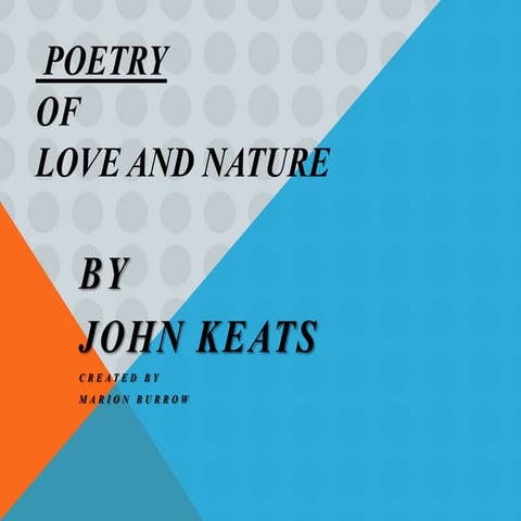 John keats presentaton | PPTX