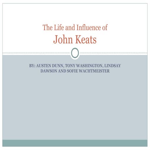 John Keats Pwr Point Austen Sofie Lindsay Tony | PPT