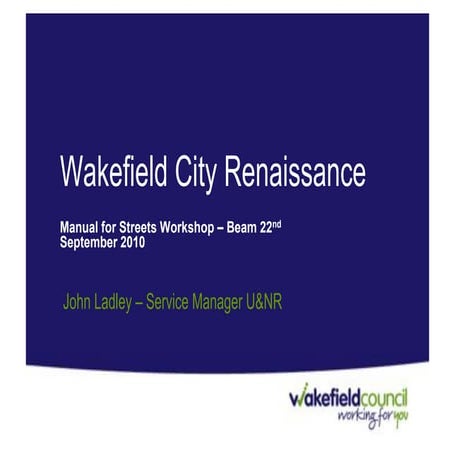 22 September Manual For Streets - John Ladley | PDF