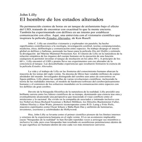 John lilly | PDF