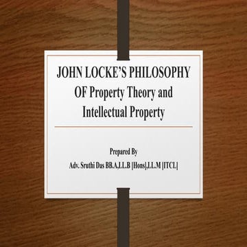 John locke philosophy of property | PDF