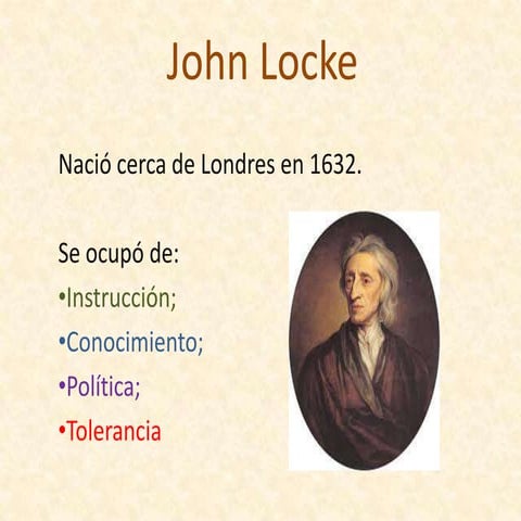 John locke presentazione in spagnolo | PPTX