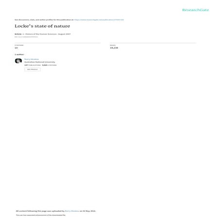 John Locke State of Nature - A concept from his Second Treatise of ...