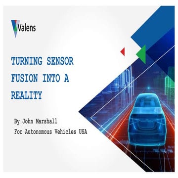 Creating Synergies With Sensor Fusion On The Road To Autonomous Driving Ppt