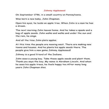 Johnny appleseed | DOCX