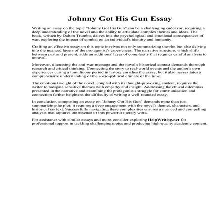 Johnny Got His Gun Essay.pdf