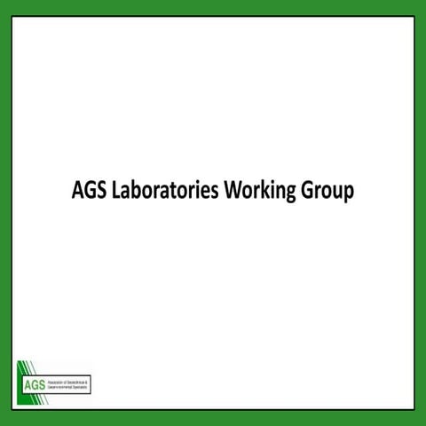 AGS Members' Day 2015 - Laboratory Working Group Presentation | PPTX | Geology | Science