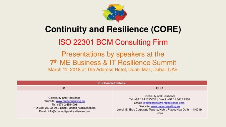 BCM Continuous Improvement Through Metrics And Tools