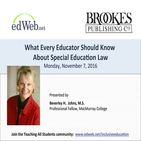 What Every Educator Should Know About Special Education Law | PDF
