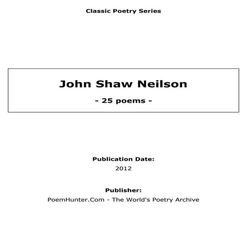 John shaw neilson poems | PDF