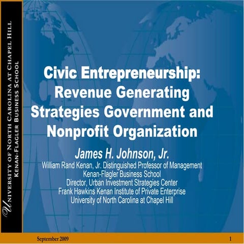 Civic Entrepreneurship: Revenue Generating Strategies Government and ...