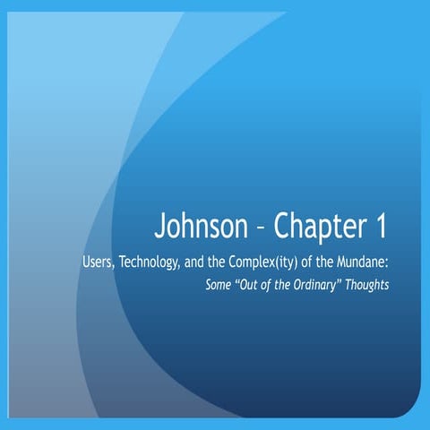 Johnson - Chapter 1 | PPT