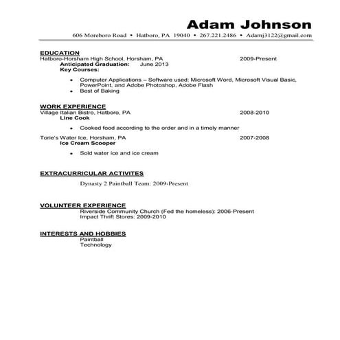 Johnson adam resume | DOCX